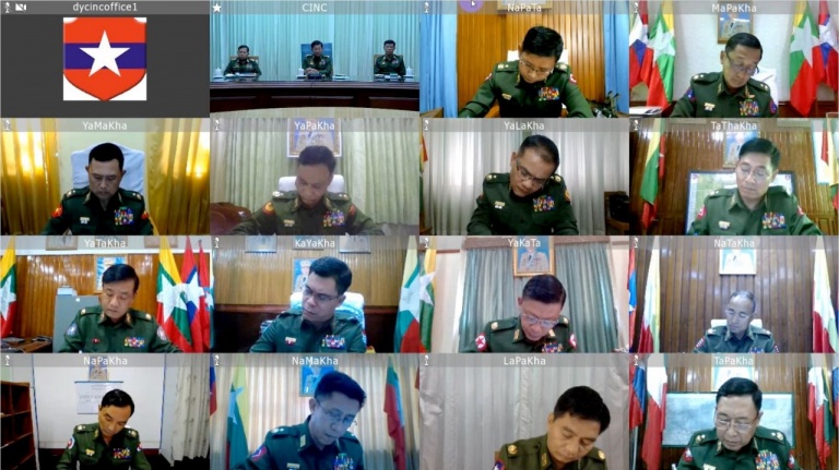 Senior General Min Aung Hlaing meets commanders of military commands ...